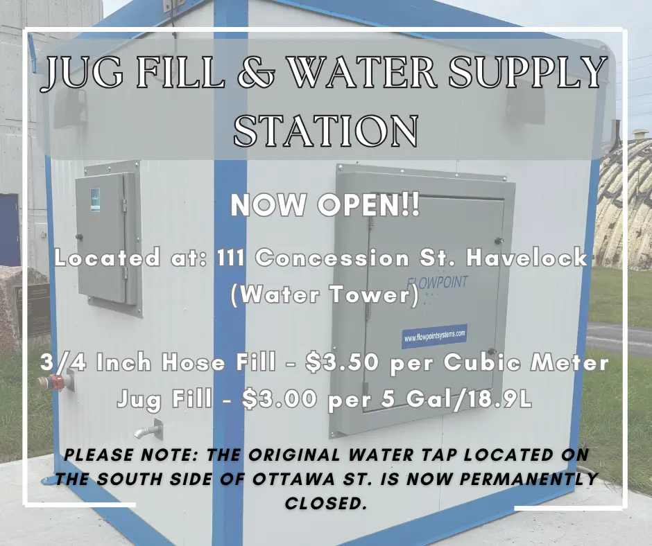 Jug Fill & Water Supply Station Now OPEN! | Township of Havelock ...